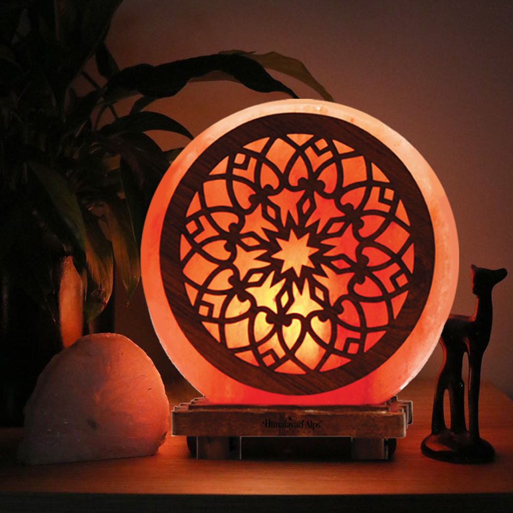 Arabic Pattern 3D Shape Crafted Lamp - Himalayan Salt Experts - RM SALT
